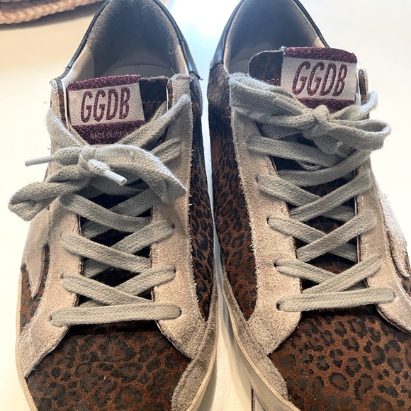 Golden Goose | Shoes | Golden Goose Super Star Suede Leopard Print ...